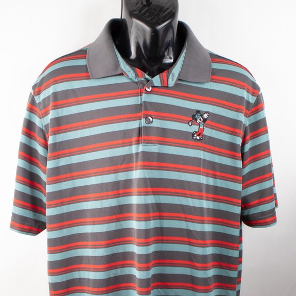 Ashworth | Shirts | Ashworth Disneys Mickey Mouse Mens Xl Polo Striped ...